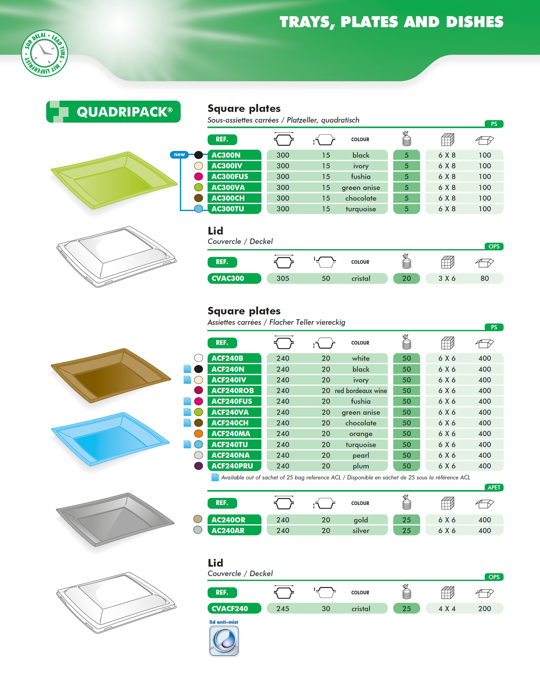 ΣΥΣΚΕΥΑΣΙΕΣ ΤΡΟΦΙΜΩΝ - QUADRIPACK.Τετράγωνα & παραλληλόγραμμα πλαστικά ...